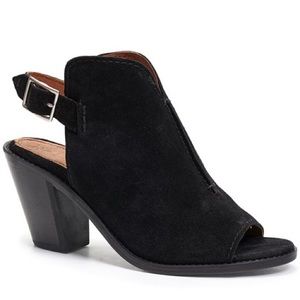 Frye | Shoes | Frye Courtney Black Suede Shootie Mules Ankle Boot ...